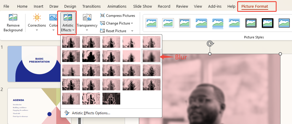 How to Blur a Picture in PowerPoint in 2025