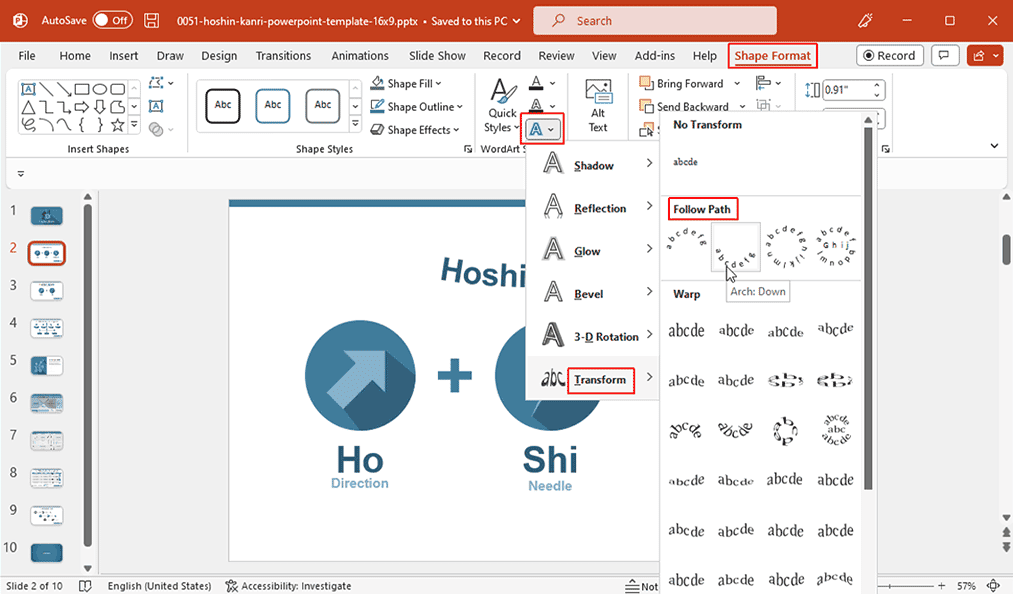 How to Curve Text in PowerPoint/Canva/Google Slides?