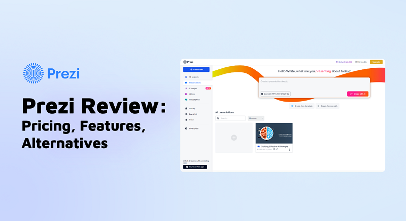 In-depth review of Prezi: Features, Pricing and Alternatives (2026)