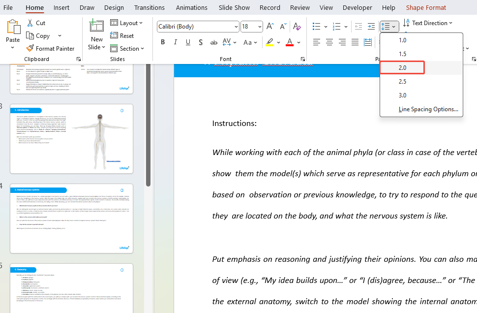 How to Change & Double Line Spacing in PowerPoint