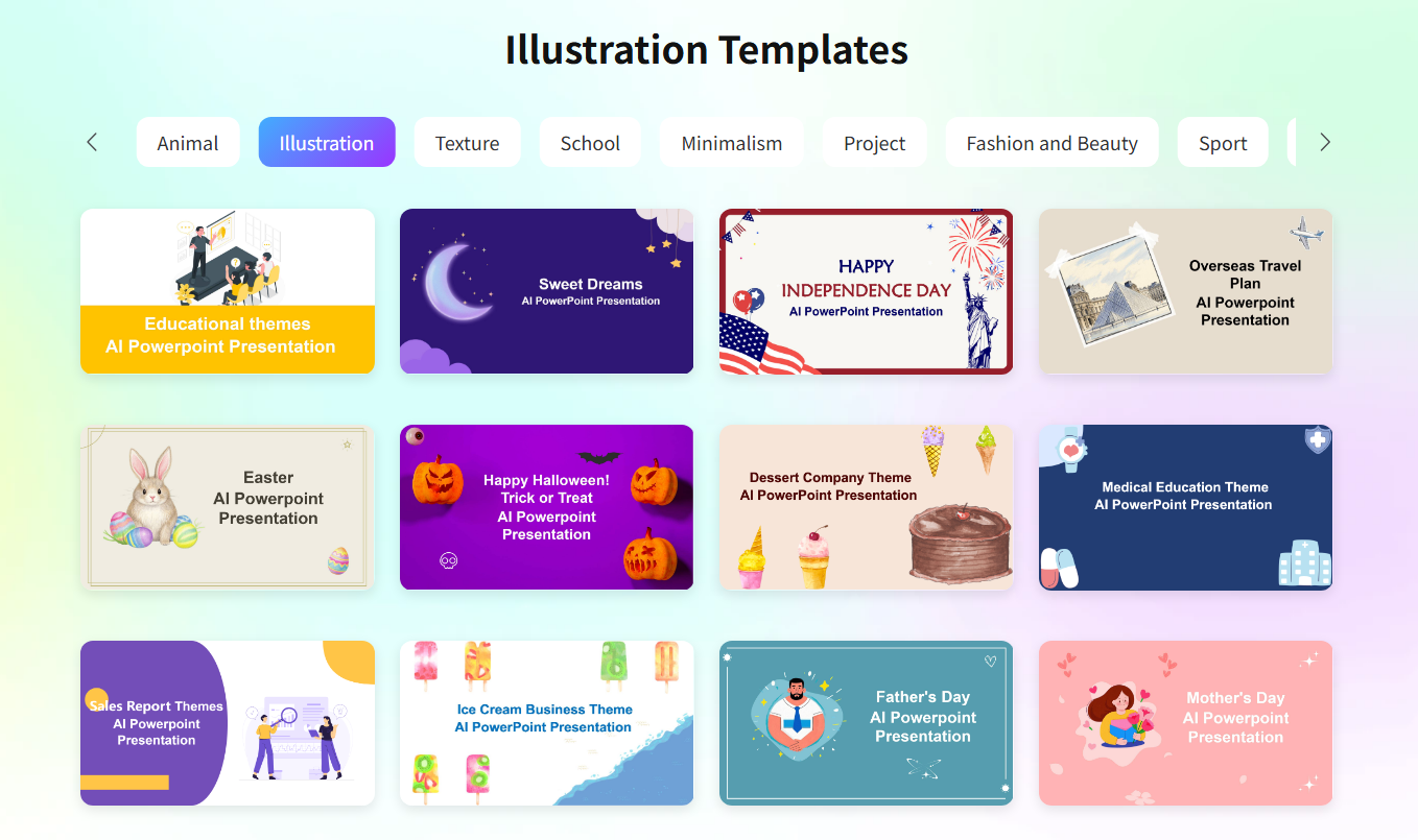 Illustration PowerPoint Templates with Creative Designs